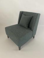 China Lobby Luxury Upholstered Lounge Chair With Back Cushion for sale