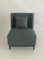 China Lobby Luxury Upholstered Lounge Chair With Back Cushion for sale