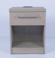 China Custom Night Stand Bedside Table Wood & Marble Material for sale