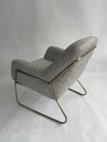China Customized Modern Fabric Chair With Stainless Steel Frame for sale