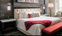 China Commercial Hotel Luxury Furniture , Apartment Hotel Bedroom Furniture Drak Color for sale