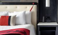 China Commercial Hotel Luxury Furniture , Apartment Hotel Bedroom Furniture Drak Color for sale