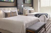 China Commercial Hotel Luxury Furniture , Apartment Hotel Bedroom Furniture Drak Color for sale