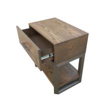 China Luxury Light Oak Bedside Table King / Queen Size For Hospitality Bedroom for sale