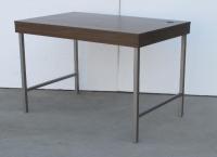 China Wooden Top Hotel Writing Desk Metal Legs For Study / Dining , Dark Color for sale