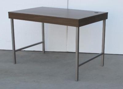 China Wooden Top Hotel Writing Desk Metal Legs For Study / Dining , Dark Color for sale