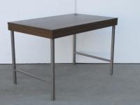 China Wooden Top Hotel Writing Desk Metal Legs For Study / Dining , Dark Color for sale