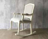 China European Style Wooden Leisure Chair , White High Back Velvet Chair dining for sale