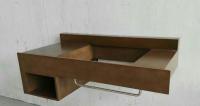 China Floating Modern Bathroom Vanity Cabinets Brown Color With Professional Custom for sale