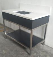 China Bathroom Floating Bathroom Cabinets Metal Bar Luxury Furniture , Modern Style for sale