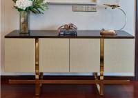 China Gold Custom Hotel Room Dresser Stone Top With Metal Frame , 78W*24D*30H for sale