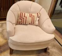 China Fabric Upholstery Living Room Couches , Wooden Hotel Lounge Chair High End for sale