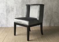 China Grey Velvet Wood And Fabric Dining Room Chairs Indoor Type French Style for sale