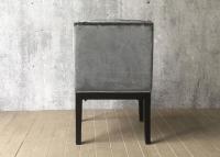 China Grey Velvet Wood And Fabric Dining Room Chairs Indoor Type French Style for sale