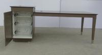 China Dark Stain Simple Writing Table With Microwave Unit , Hospitality Case Goods for sale