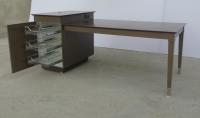 China Dark Stain Simple Writing Table With Microwave Unit , Hospitality Case Goods for sale