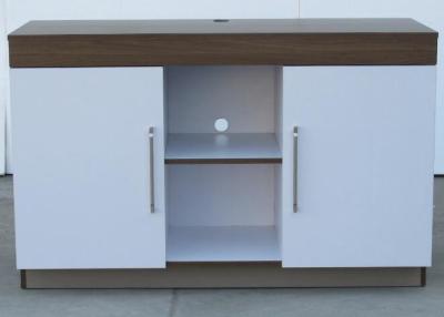 China White Color Hotel Microwave Fridge Cabinet HPL Top With Side Mounted for sale