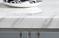 China White Quartz Top Living Room Coffee Table Metal Frame With Stainless Steel Polished for sale