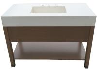 China Stand Alone Modern Bathroom Vanity Cabinets Plywood With Solid Wood for sale
