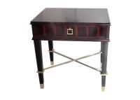China Ebony Wood Hotel Bedside Tables Bedroom Furniture Night Stands Pu Finish for sale