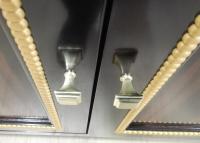 China Ebony Wood 4 Door Dresser Brass Metal Boutique Hotel Furniture Eco Friendly for sale