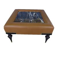 China Upholstered Living Room Coffee Table Wooden Bedside Table Brass Color Earth - Friendly for sale