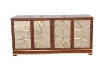 China Antique Hotel Room Dresser 5 Star Hotel MDF Board With Recessed Back Panel for sale