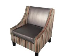 China Fabric Single Couch Chair Indoor , Dark Color One Seater Sofa Chair for sale