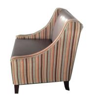 China Fabric Single Couch Chair Indoor , Dark Color One Seater Sofa Chair for sale