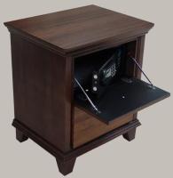 China Antique Style Hotel Bedside Tables With 2 Drawers , Solid Wood Edge for sale