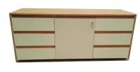China 6 Drawers Bedroom Dressers And Chests With Soft Closing Slides Light Color for sale