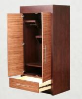 China Wooden Two Door Wardrobe Storage Closet With Drawers For Hotel Bedroom for sale