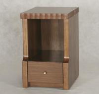 China Dark Color Wooden Hotel Bedside Tables With One Drawer , King / Queen Size for sale