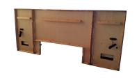 China Queen Size Hotel Style Headboards 2 Night Stands Hospitality Case Goods Dark Walnut Color for sale
