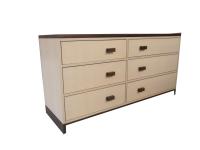 China White Painted Six Drawer Dresser / Chest , Hospitality Stand Up Dresser for sale