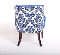 China Blue Velvet Tufted Chair Home Furniture , Wooden Arm Chairs Living Room dining chair for sale