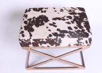 China Rose Golden Bedroom Upholstered Storage Bench Seats Comfortable Indoor Furniture for sale