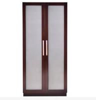 China 2 Door Wooden Hotel Room Wardrobe With Drawers Inside , Walnut Veneer for sale