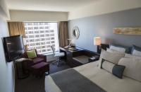 China Deluxe Hotel Room Furnishings ,  King Size Hotel Guest Room Furniture In PU Finish for sale