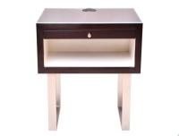 China Bedroom Solid Wood Night Stand For 5 Star Hotel / Metal Frame Bed Side Tables for sale