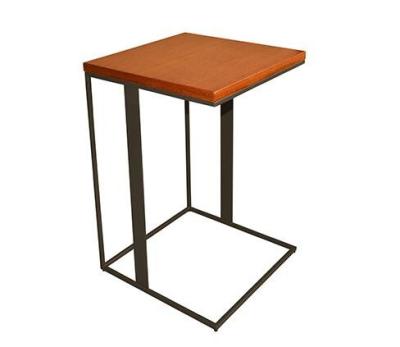 China Black Powder Coat Finish Living Room Coffee Table With Stainless Steel Frame for sale