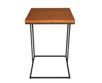 China Black Powder Coat Finish Living Room Coffee Table With Stainless Steel Frame for sale