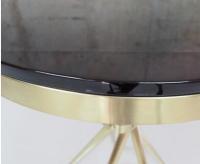 China Gold Plated Modern Living Room Coffee Table With Tempered Glass , Fully Assambled for sale
