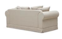 China Fashion Linen Fabric 3 Seater Sofa 18'' For Hotel Lobby , Birch / Plywood for sale