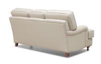 China American Style Living Room Couches Linen Fabric 3 Seater Sofa Solid Wood Legs for sale