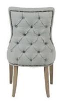 China High Back Dark Grey Upholstered Dining Chairs With Solid Wood Leg , American Style for sale
