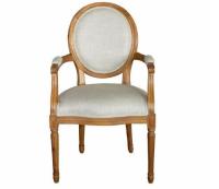 China French Antique Wooden Armchair dining chair Upholstered For Bedroom , Color Customized for sale