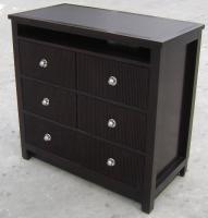 China American Style Bedroom 3 Drawer Dresser HPL Top Oak / Walnut Wood for sale