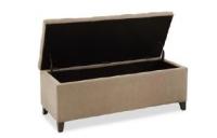 China Tuffted Fabric Bedroom Ottoman Bench , Long Bedroom Storage Bench Seat for sale