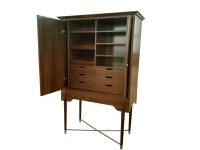 China Luxury Walnut Hotel Room Wardrobe , Guest Room Closet Double Doors for sale